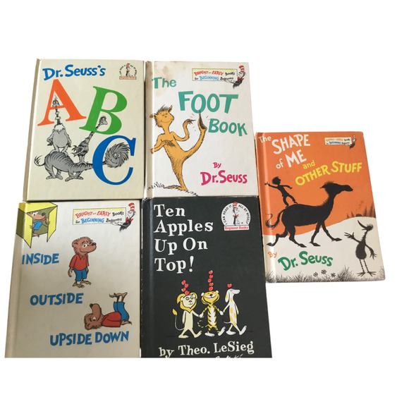 Dr. Seuss | Accents | 5 Vintage Dr Seuss Books Inside Outside Upside ...